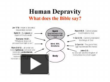 Human Depravity What does the Bible say presentation | free to view