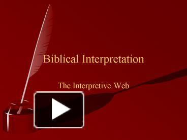 PPT – Biblical Interpretation PowerPoint presentation | free to view ...