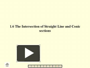 PPT – 1'6 The Intersection of Straight Line and Conic sections ...