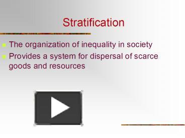 PPT – Stratification PowerPoint presentation | free to view - id: 1cfcc ...