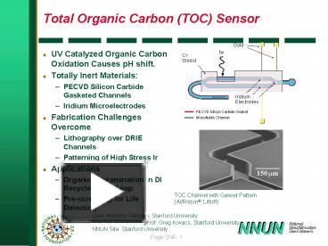 Total Organic Carbon TOC Sensor presentation | free to view