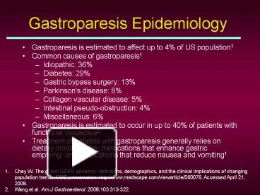 Gastroparesis Epidemiology presentation | free to view