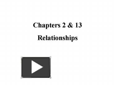 PPT – Chapters 2 PowerPoint presentation | free to view - id: 1d03a-ODU5M