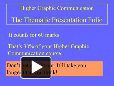 PPT – Higher Graphic Communication PowerPoint presentation | free to ...