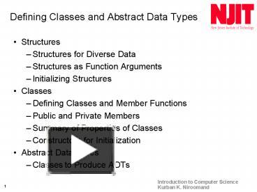 PPT – Defining Classes and Abstract Data Types PowerPoint presentation ...