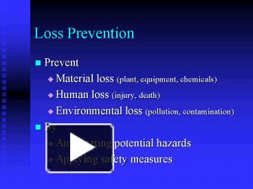 Loss Prevention presentation | free to view