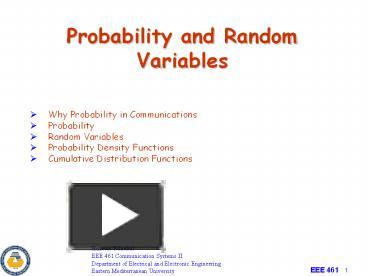 Probability and Random Variables presentation | free to download