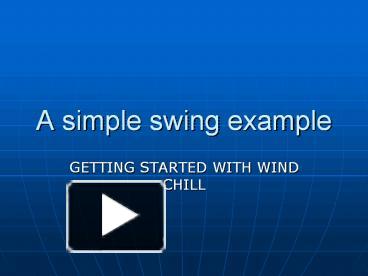 PPT – A simple swing example PowerPoint presentation | free to download ...