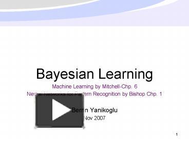 Bayesian Learning presentation | free to view