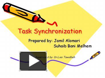 Task Synchronization presentation | free to download