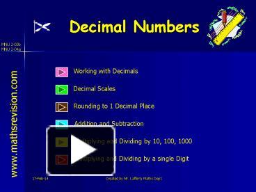 Decimal Numbers presentation | free to download