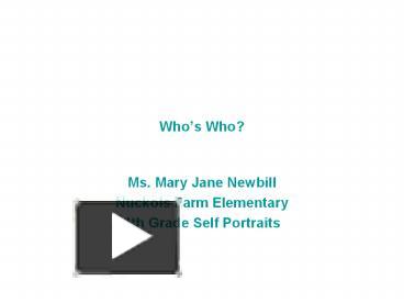 Who presentation | free to download