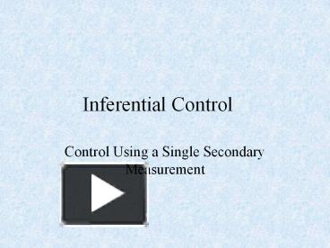 Inferential Control presentation | free to download