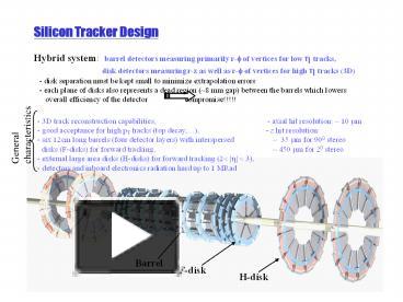 PPT – Silicon Tracker Design PowerPoint presentation | free to view ...