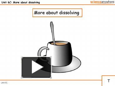 PPT – Unit 6C: More about dissolving PowerPoint presentation | free to ...