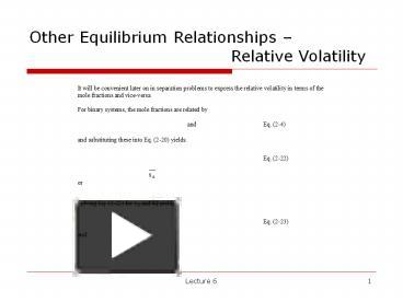 PPT – Other Equilibrium Relationships PowerPoint presentation | free to ...