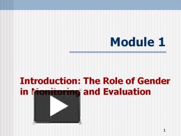 Module 1 presentation | free to view