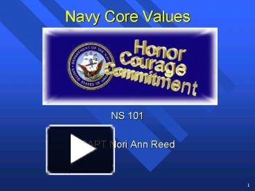 Navy Core Values presentation | free to view
