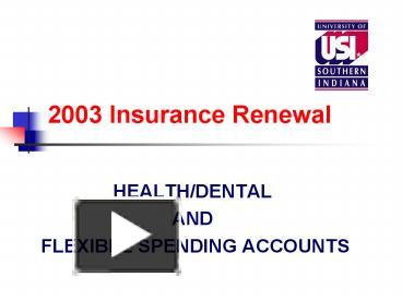 PPT – 2003 Insurance Renewal PowerPoint presentation | free to view ...