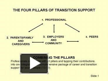 THE FOUR PILLARS OF TRANSITION SUPPORT presentation | free to view