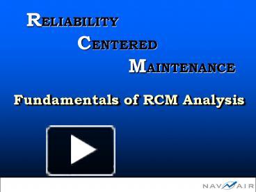 Fundamentals of RCM Analysis presentation | free to view