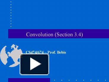 Convolution (Section 3.4) presentation | free to download
