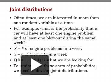 PPT – Joint distributions PowerPoint presentation | free to view - id ...