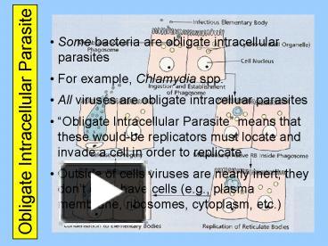 Obligate Intracellular Parasite presentation | free to view