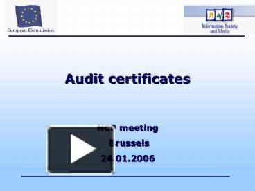 PPT – Audit%20certificates PowerPoint presentation | free to download ...