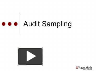 PPT – Audit Sampling PowerPoint presentation | free to view - id ...