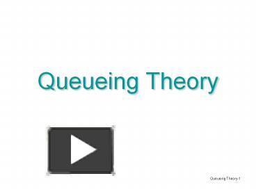 Queueing Theory-1 presentation | free to view