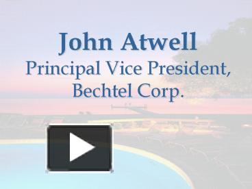 John Atwell presentation | free to view