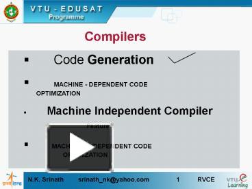 PPT – N'K' Srinathsrinath_nkyahoo'com 1 RVCE PowerPoint presentation ...