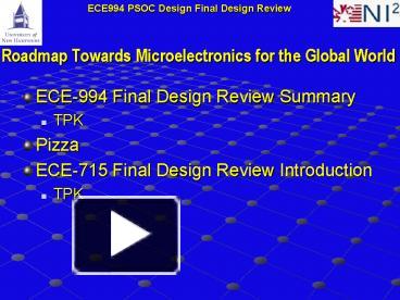 PPT – ECE994 Final Design Review Summary PowerPoint presentation | free ...