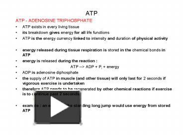 ATP presentation | free to view