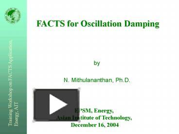 FACTS for Oscillation Damping presentation | free to view