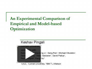 PPT – An Experimental Comparison of Empirical and Model-based ...