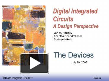 PPT – Digital Integrated Circuits A Design Perspective PowerPoint ...