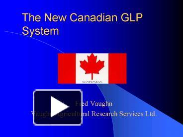 PPT – The New Canadian GLP System PowerPoint presentation | free to ...
