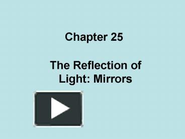The Reflection of Light: Mirrors presentation | free to download