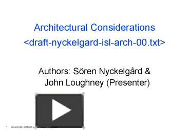 PPT – Architectural Considerations PowerPoint presentation | free to ...
