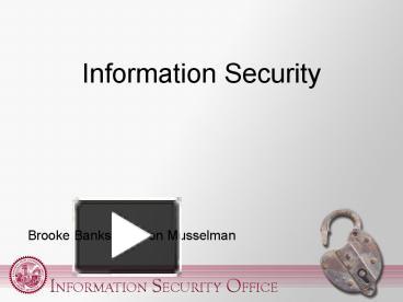 PPT – Information Security PowerPoint presentation | free to view - id ...