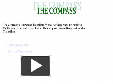 PPT – THE COMPASS PowerPoint presentation | free to download - id ...