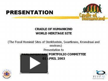 CRADLE OF HUMANKIND presentation | free to download
