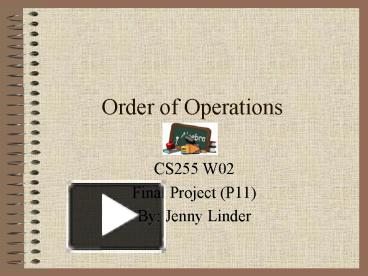 PPT – Order of Operations PowerPoint presentation | free to view - id ...