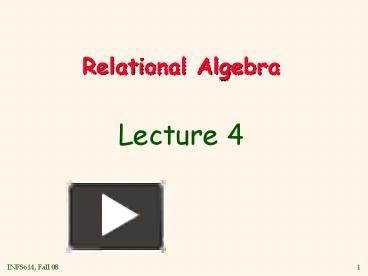 PPT – Relational Algebra PowerPoint presentation | free to download ...