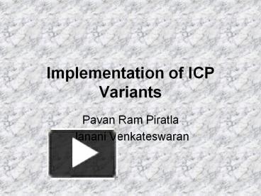 Implementation of ICP Variants presentation | free to download