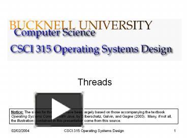 PPT – Threads PowerPoint presentation | free to download - id: 1d9c52-MmExN