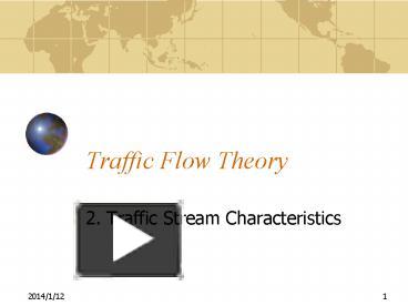 Traffic Flow Theory presentation | free to view