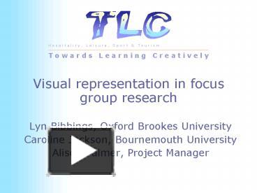 Visual representation in focus group research presentation | free to view